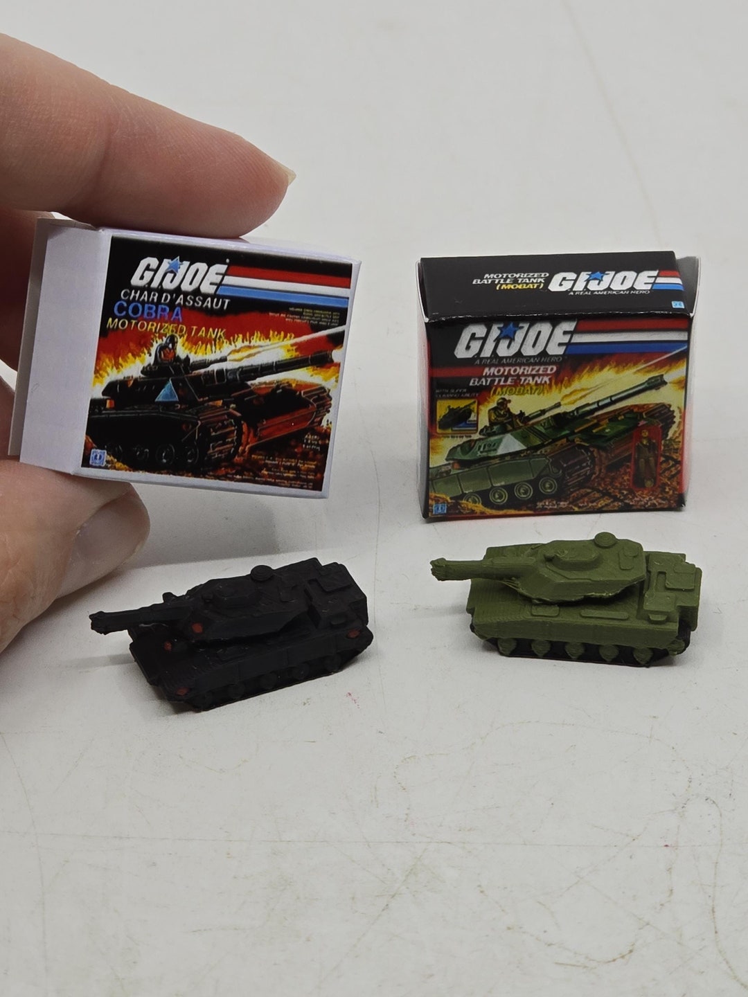 1:12 Scale GI Joe Miniature Box G.I. Joe Mobat Tank or Cobra Motorized ...