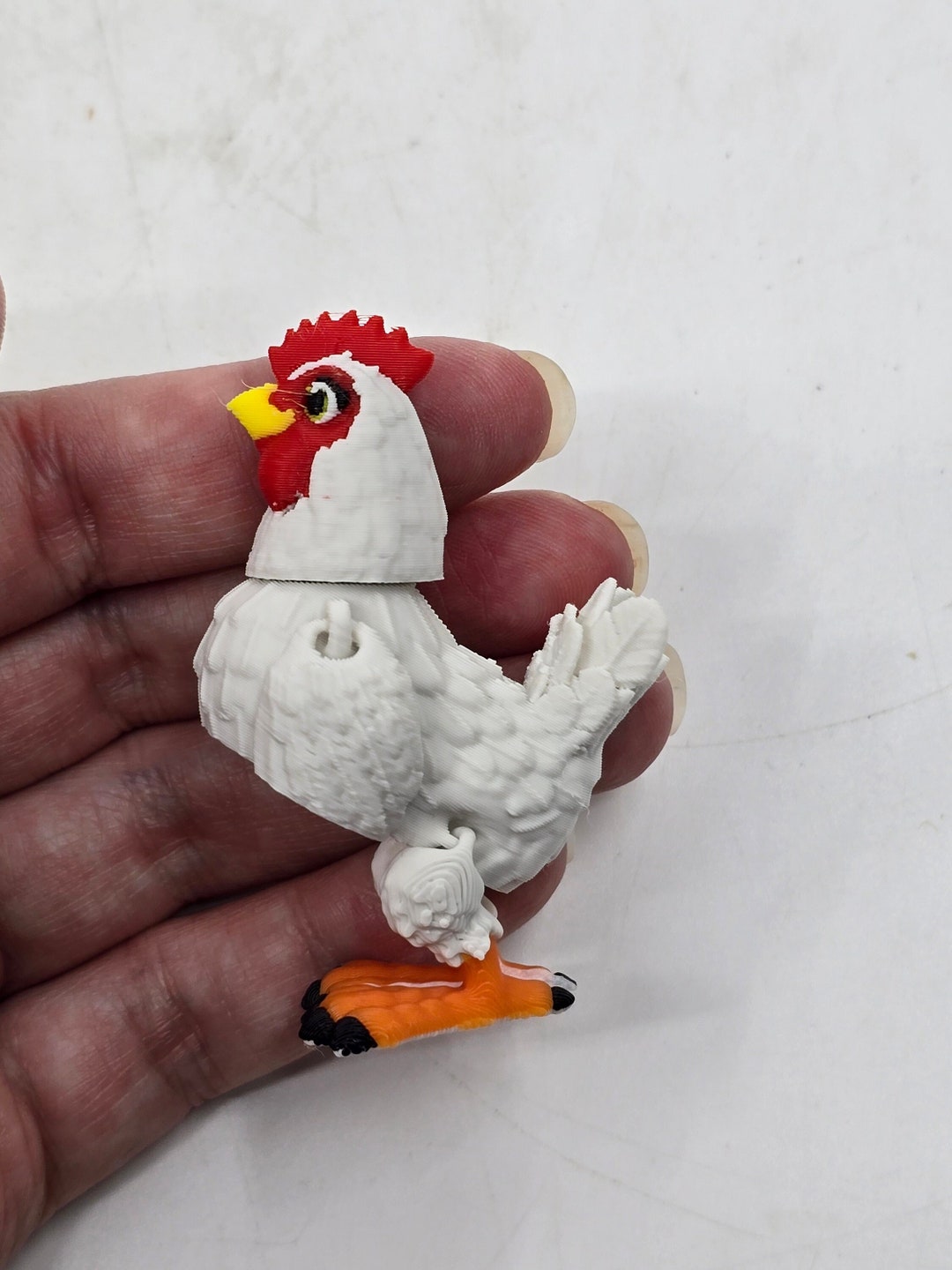 1:12 Scale Chicken Hen Miniature Mini 3D Print Articulated Printed 3-D ...