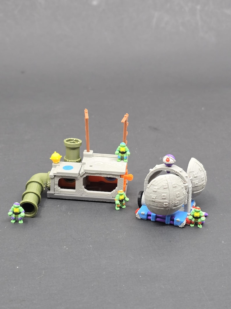 Tiny Miniature Teenage Mutant Ninja Turtle Mini 4 Figure Set 3-D Print ...