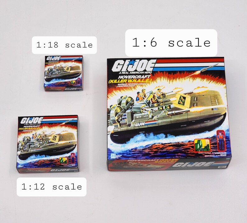 G.I. Joe Custom Fan Art Miniature Box KILLER WHALE HOVERCRAFT - Etsy
