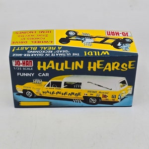 Johnny Lightning Wild Funny Car Retro Haulin Hearse Custom Fan Art Miniature Box Scale Fits JL ...