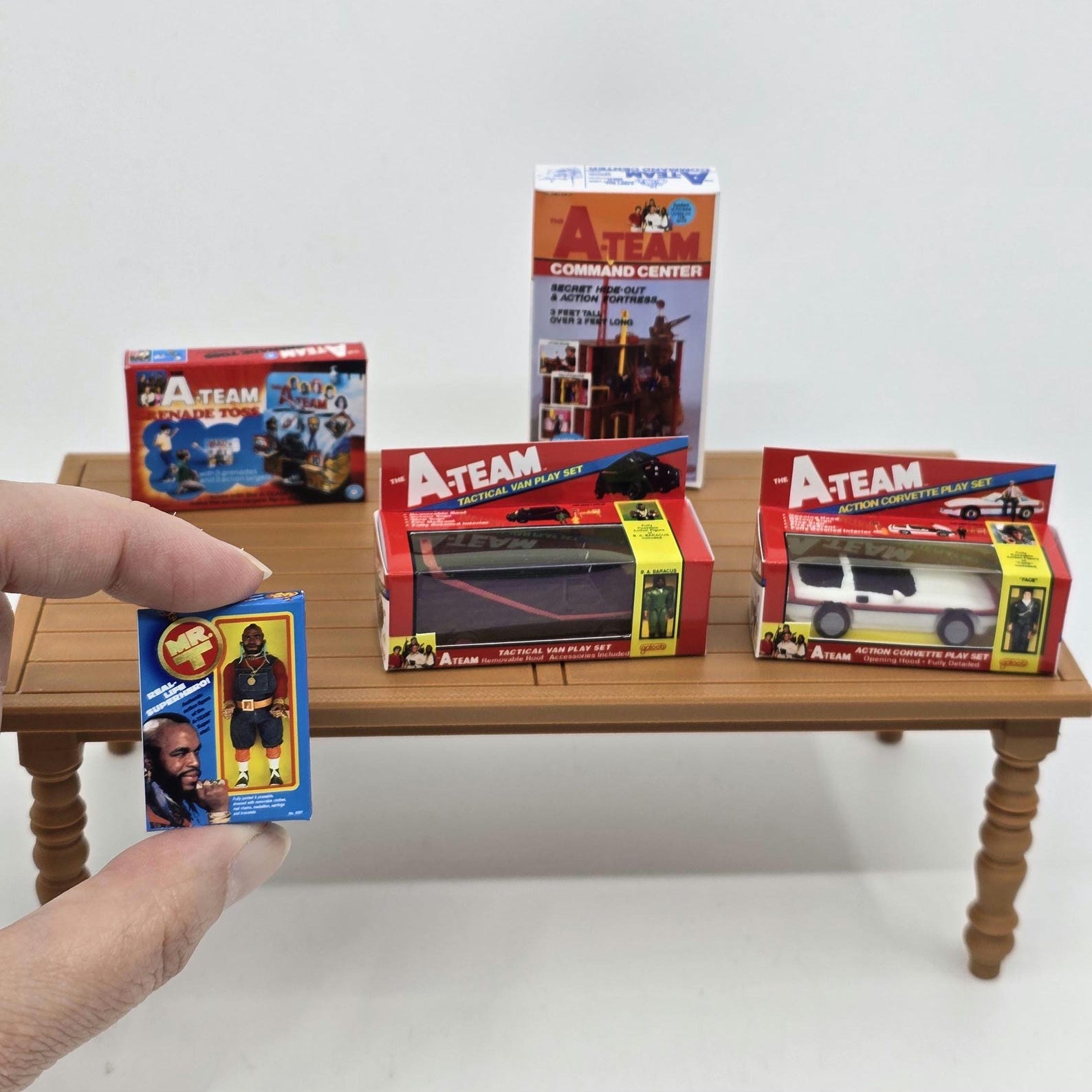 A-team Miniature Scale Custom Box A-TEAM HQ - GMC B.A.'S Mr. T Van ...