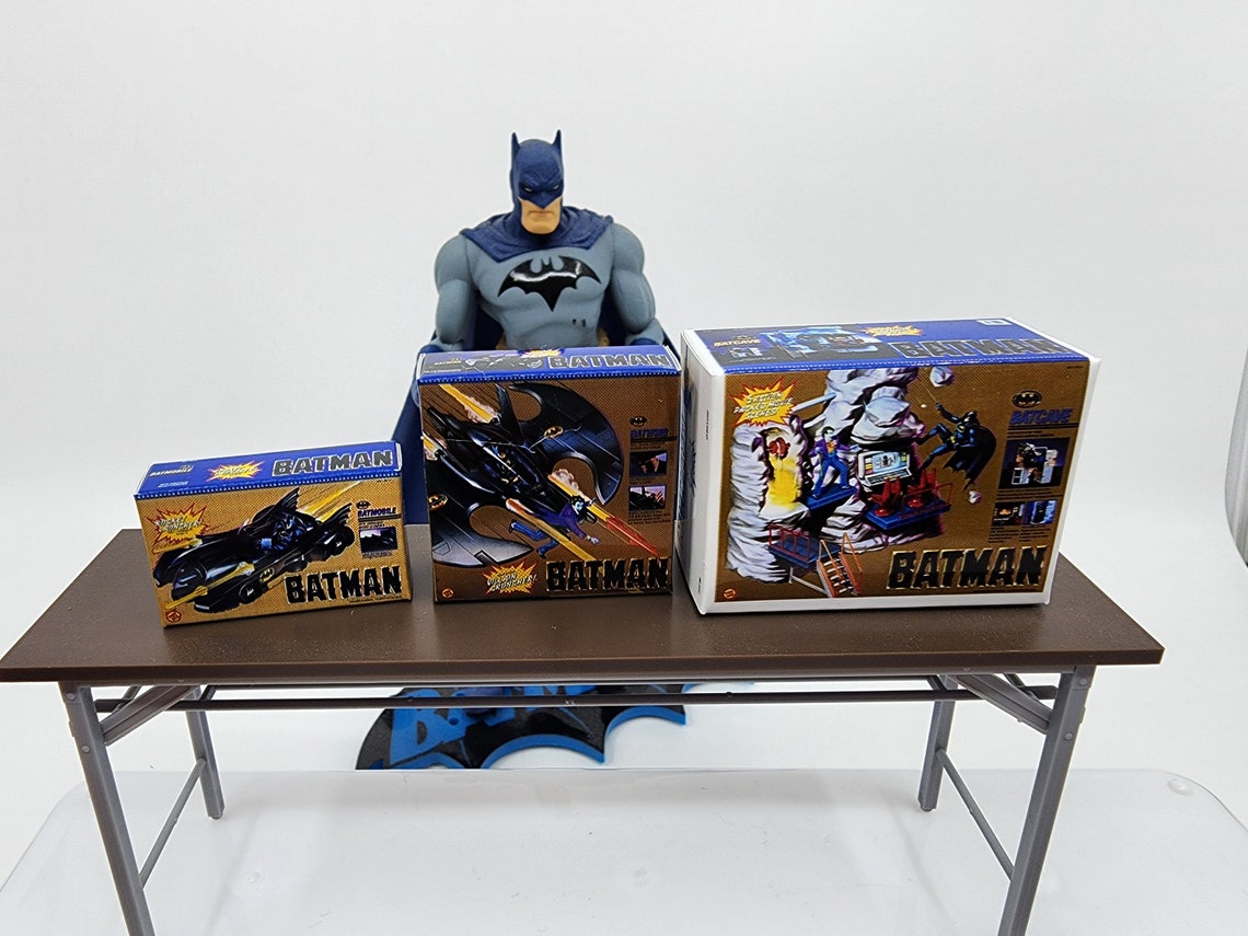 1:12 Batman Fan Art 1989 Batman Toy Biz Batcave, Batmobile & Batwing ...