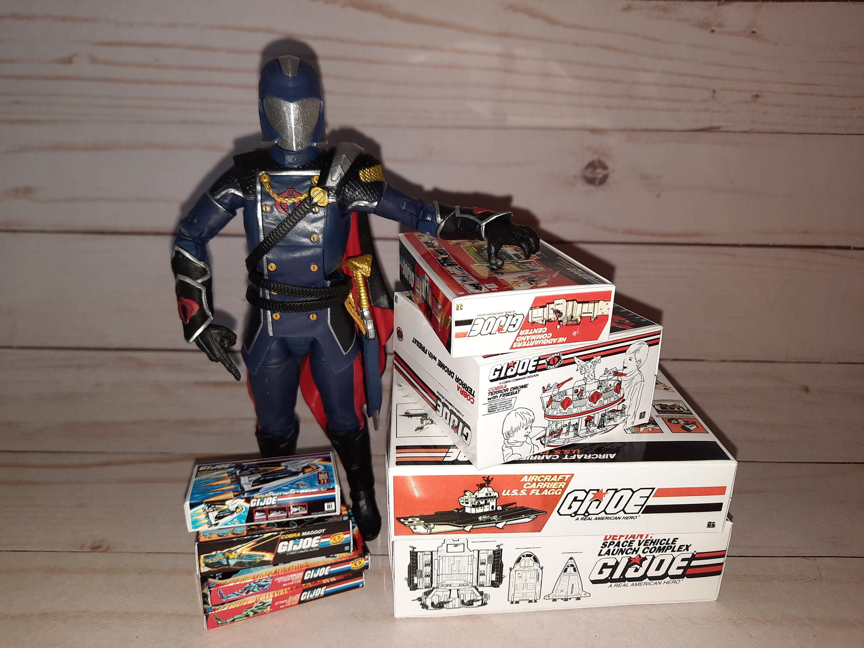 1:12 GI Joe Fan Art Miniature Box U.S.S. Flagg Defiant HQ Terror Drome ...