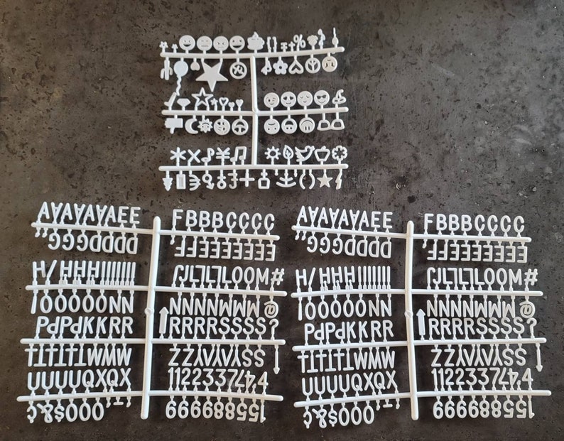 Extra WHITE Letters 3/4 Inch 350 Characters - Etsy