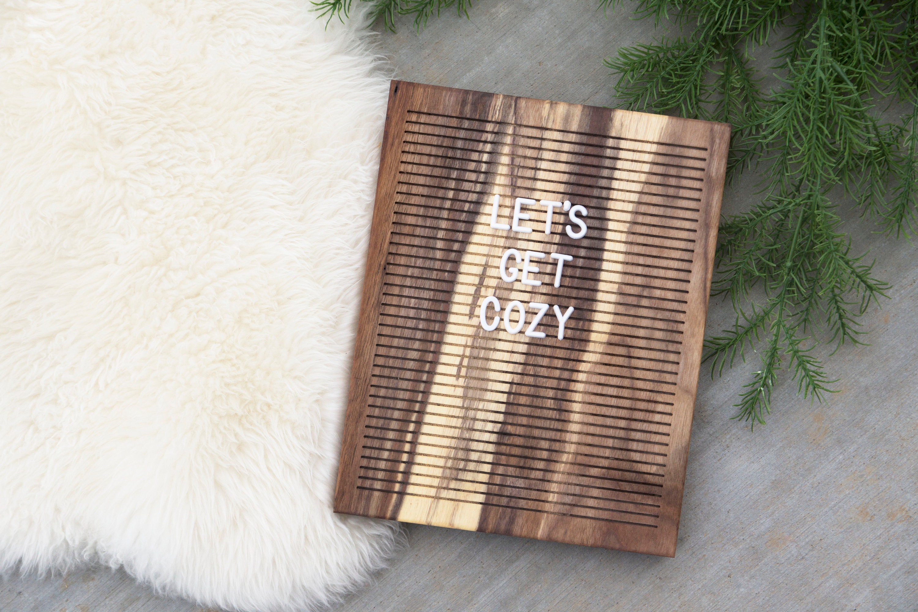 Wooden Letter Board 8x10 - Walnut (Banded) - Letterboard, Message Board ...