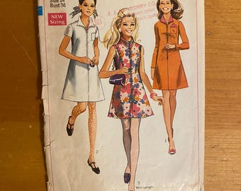 Simplicity 8634 - Vintage 1960's Teen/jr Dress and Blouse Sewing ...