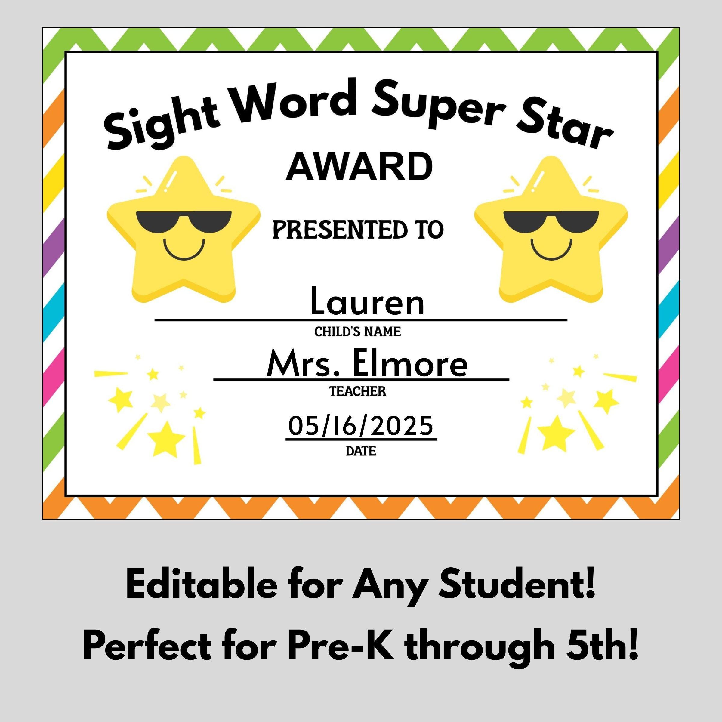Printable End of Year Certificates Bundle - Pre-k to 5th Grade ...