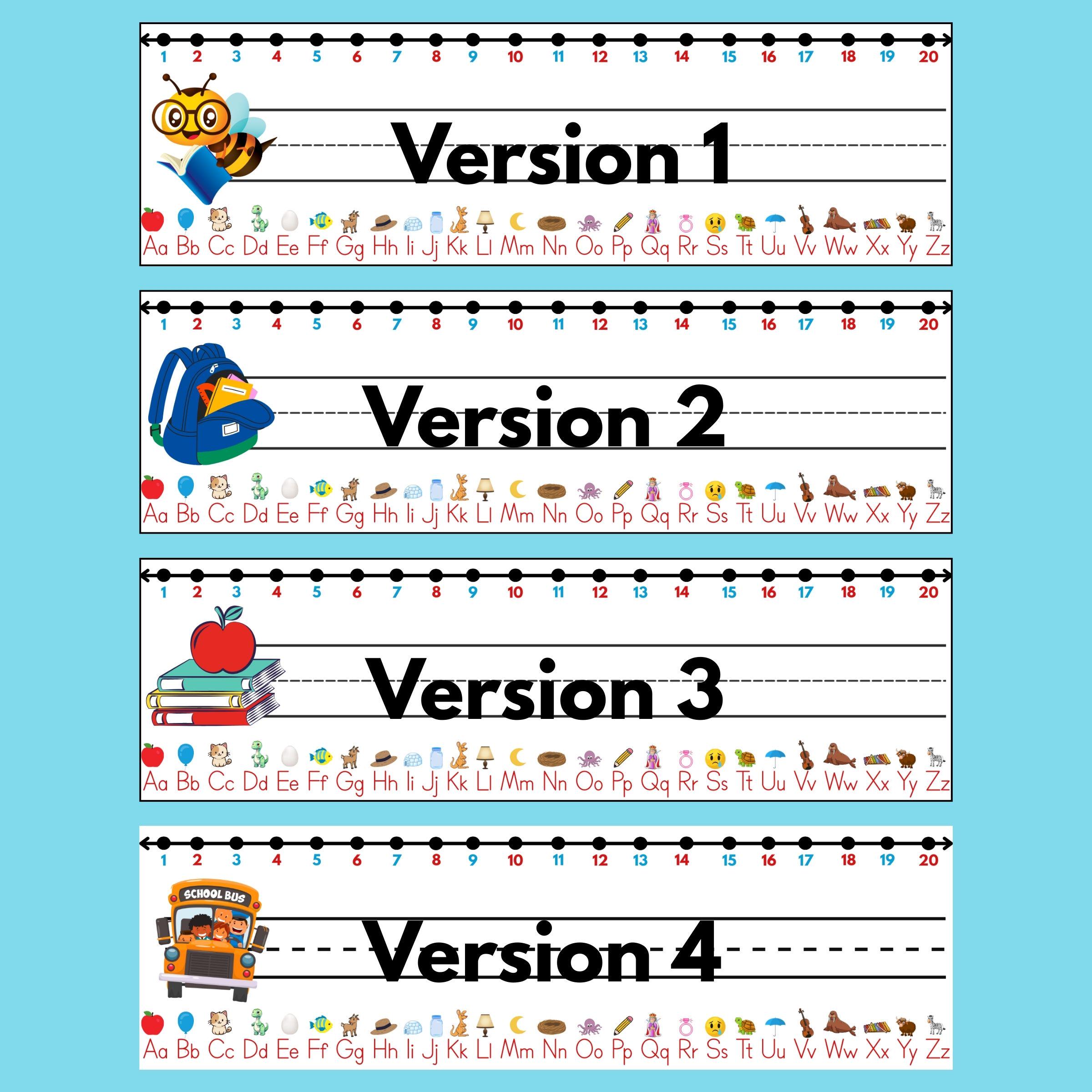 Editable Back-to-school Nameplates | Desk Name Tags With Alphabet ...