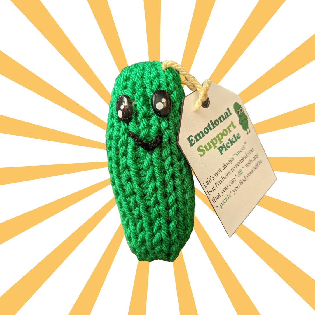 MADE TO ORDER, Stress Pickle, Knit Pickle, Emotional Support Pickle ...