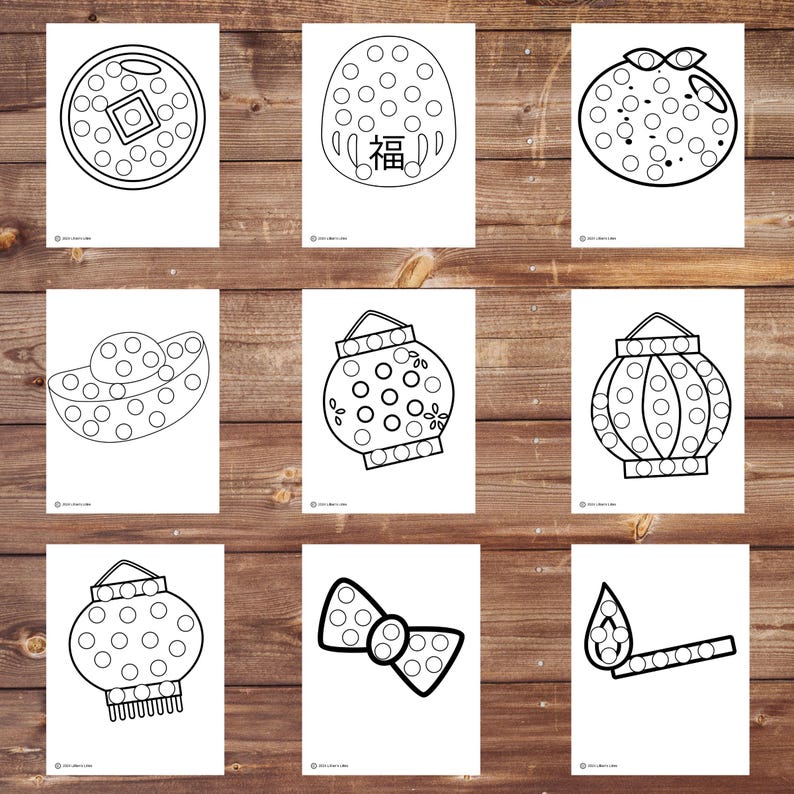 Chinese New Year Dot Marker Coloring Sheets, Activities for Kids ...