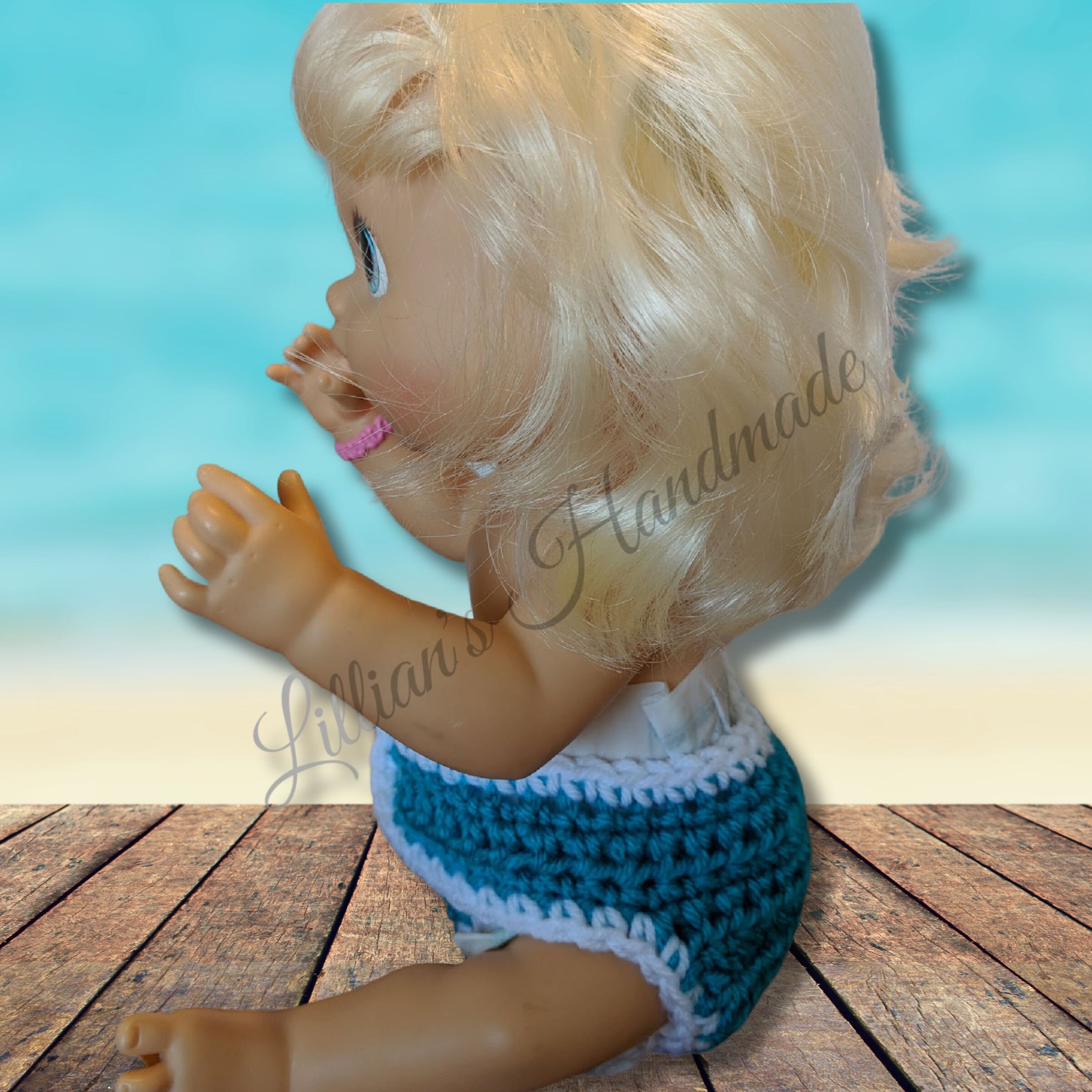 Crochet Diaper Cover Pattern for 13 Inch Dolls - Fits Over Disposable ...