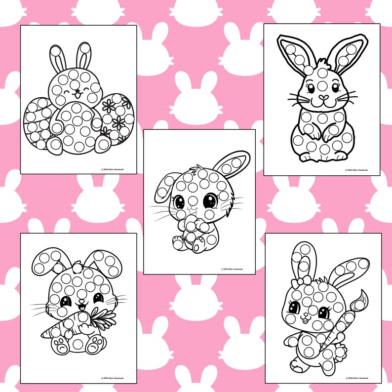 Easter Bunny Dot Marker Pages Toddler Fine Motor Activity Montessori ...