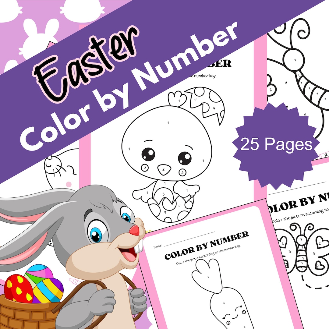 Easter Color-by-number Activity for Kids Holiday Learning Spring Color ...