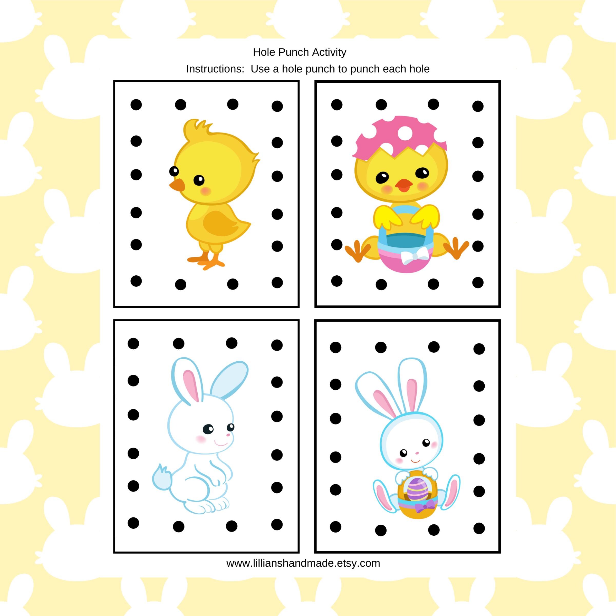 Easter Hole Punch Activities Preschool, Fine Motor Skills Activity ...