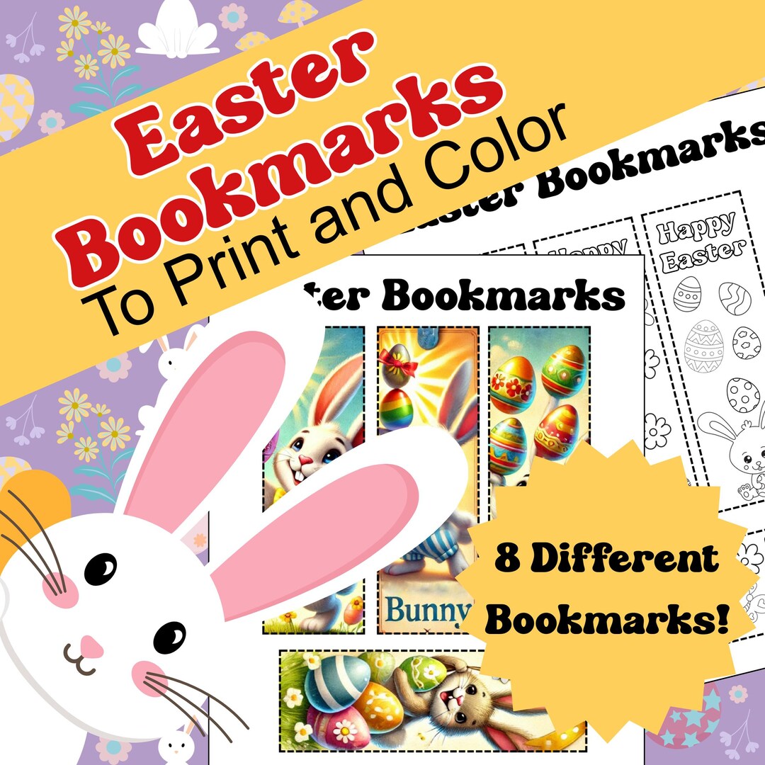Easter Printable Bookmarks Printable Bookmarks to Print and Color ...