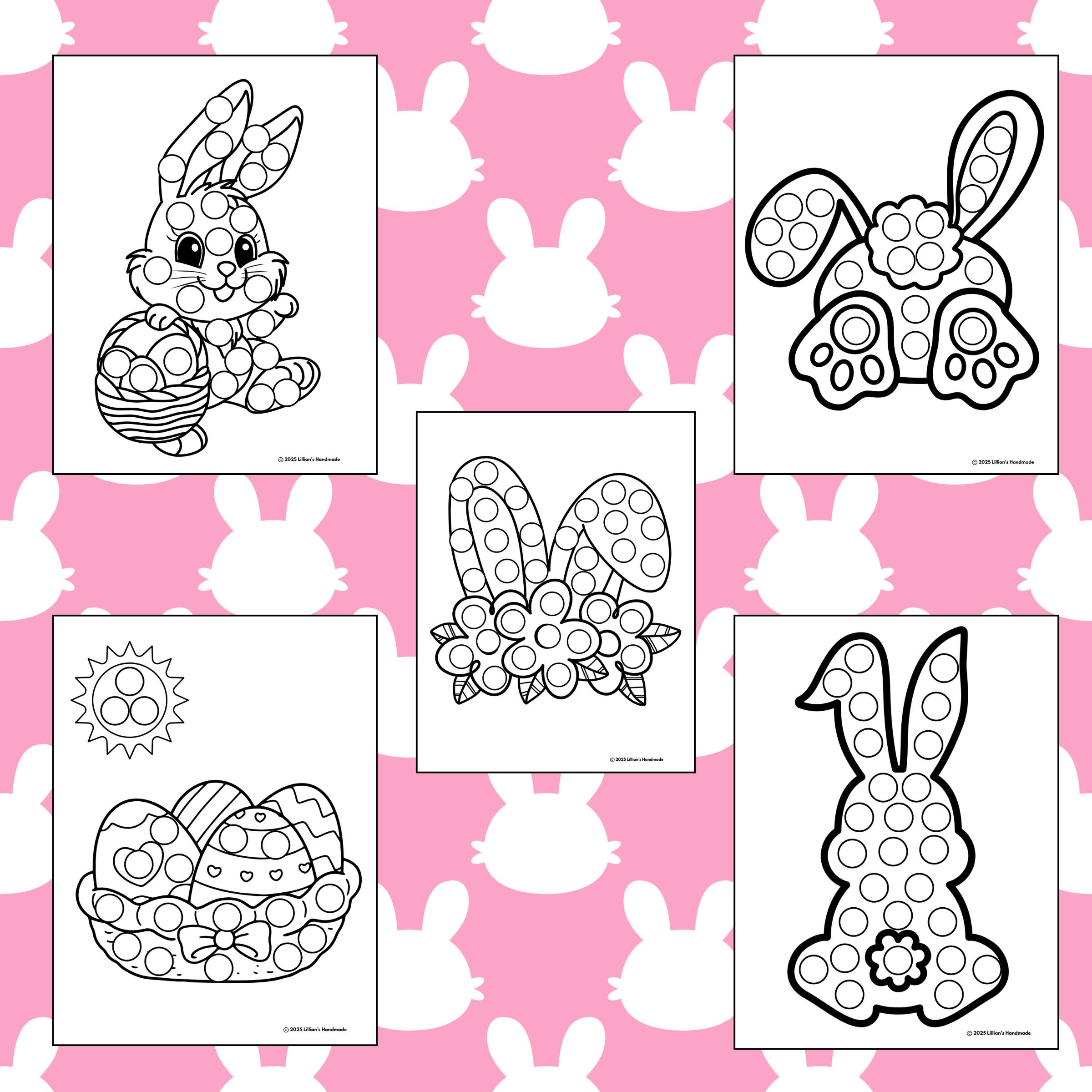 Easter Bunny Dot Marker Pages Toddler Fine Motor Activity Montessori ...