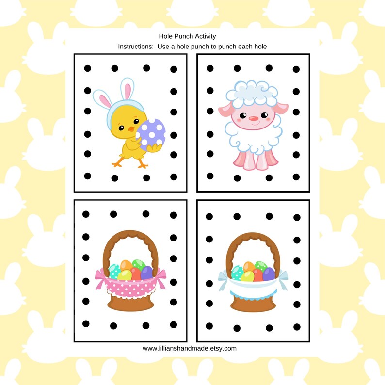 Easter Hole Punch Activities Preschool, Fine Motor Skills Activity ...