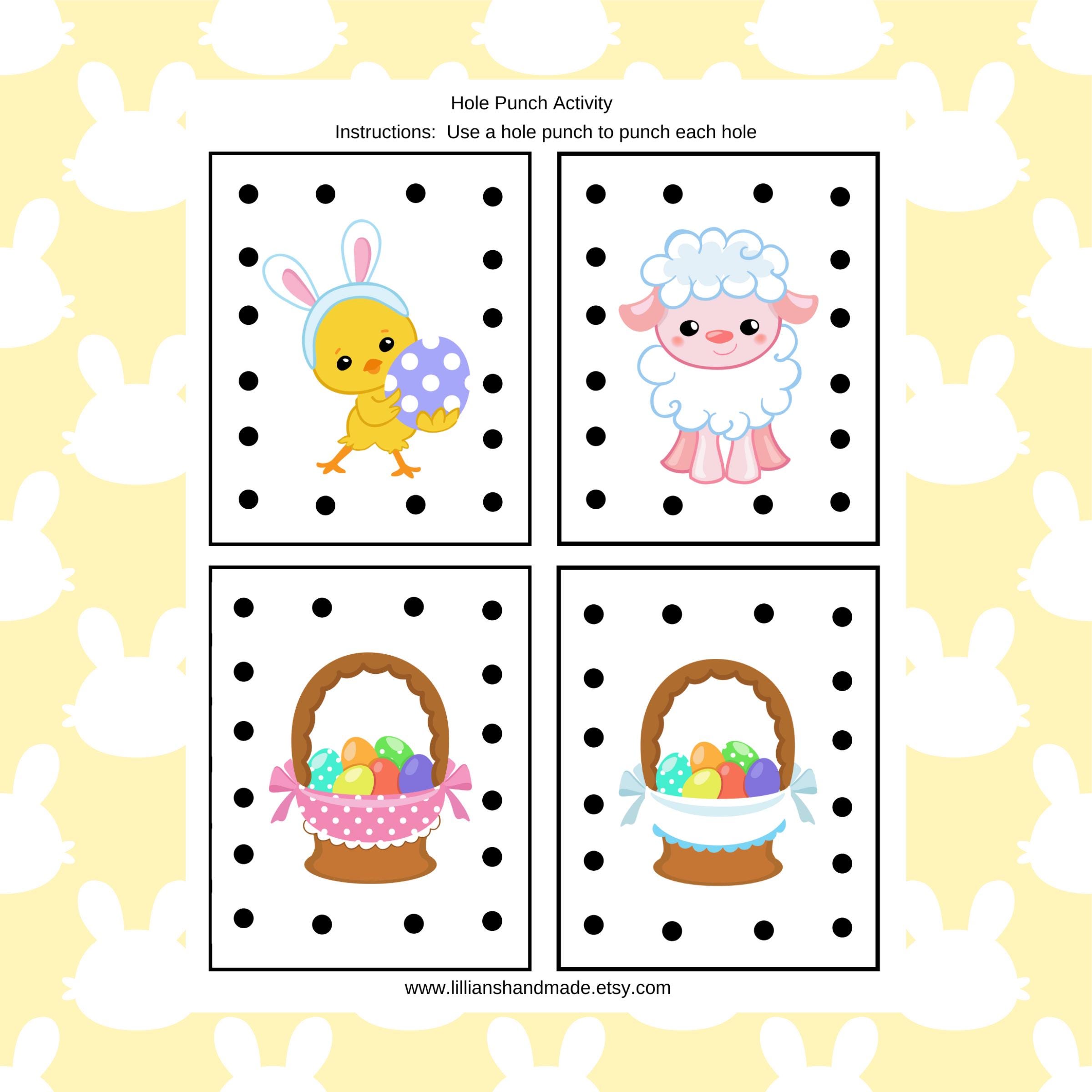 Easter Hole Punch Activities Preschool, Fine Motor Skills Activity ...