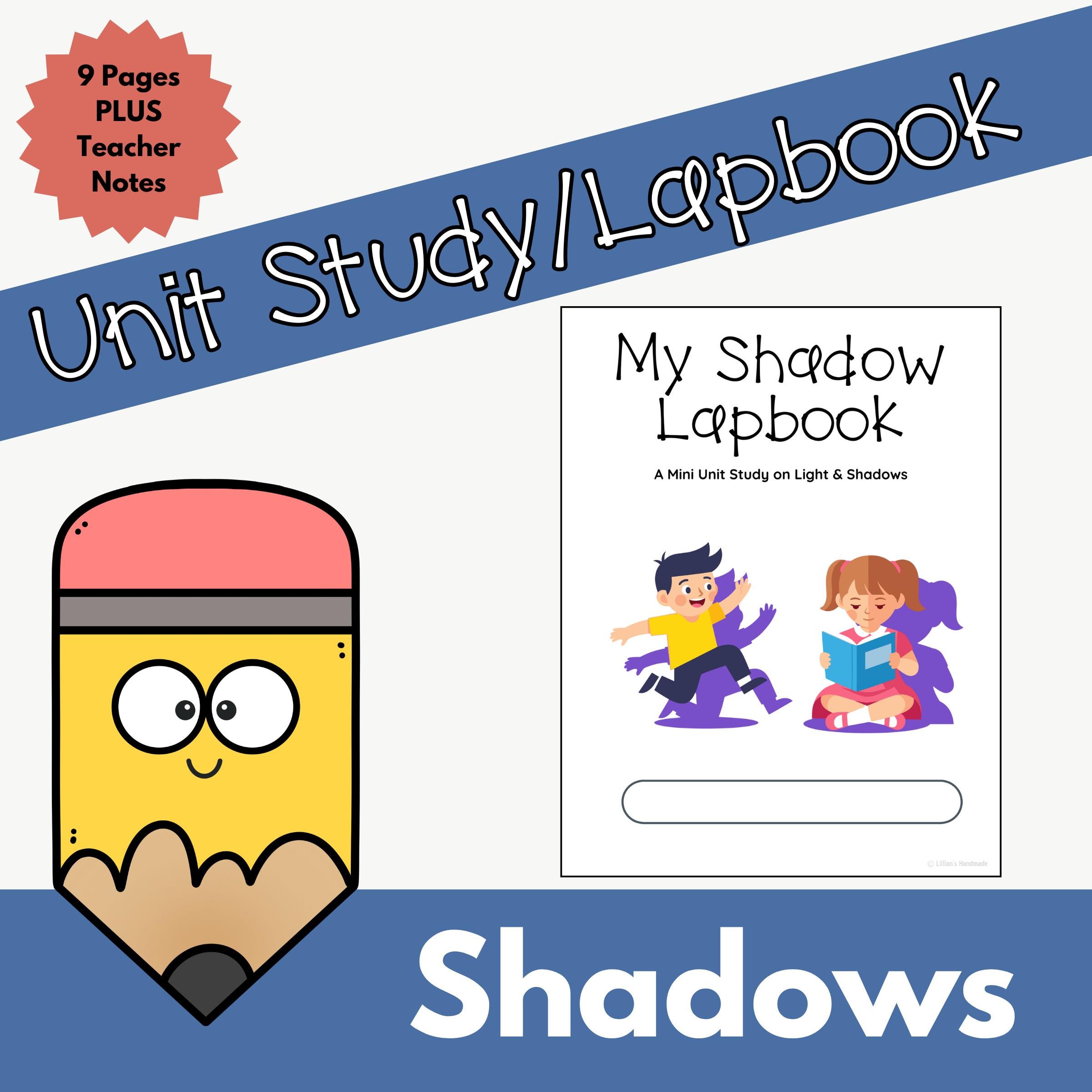 Shadows Unit Study Lapbook Printable | Light and Shadow Science ...