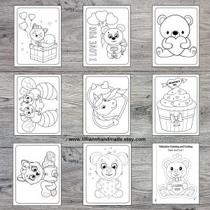 Valentines Day Printable Activity Bundle With Coloring Pages, Word ...