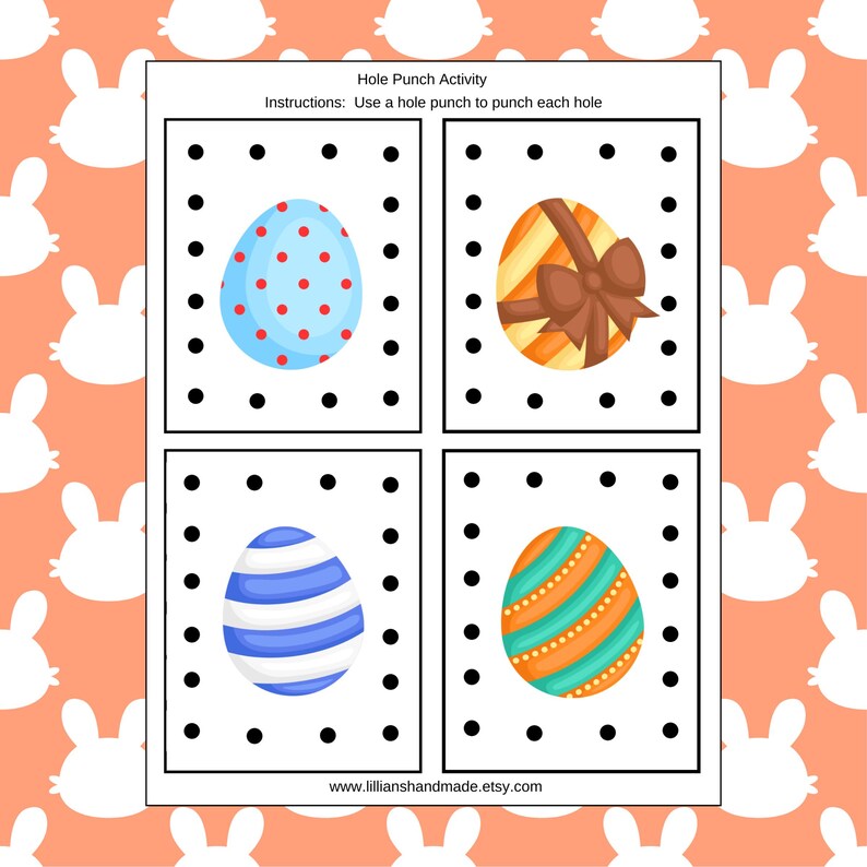 Easter Hole Punch Activities Preschool, Fine Motor Skills Activity ...