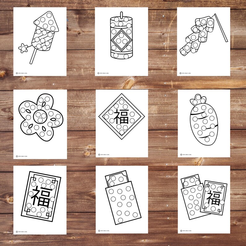 Chinese New Year Dot Marker Coloring Sheets, Activities for Kids ...