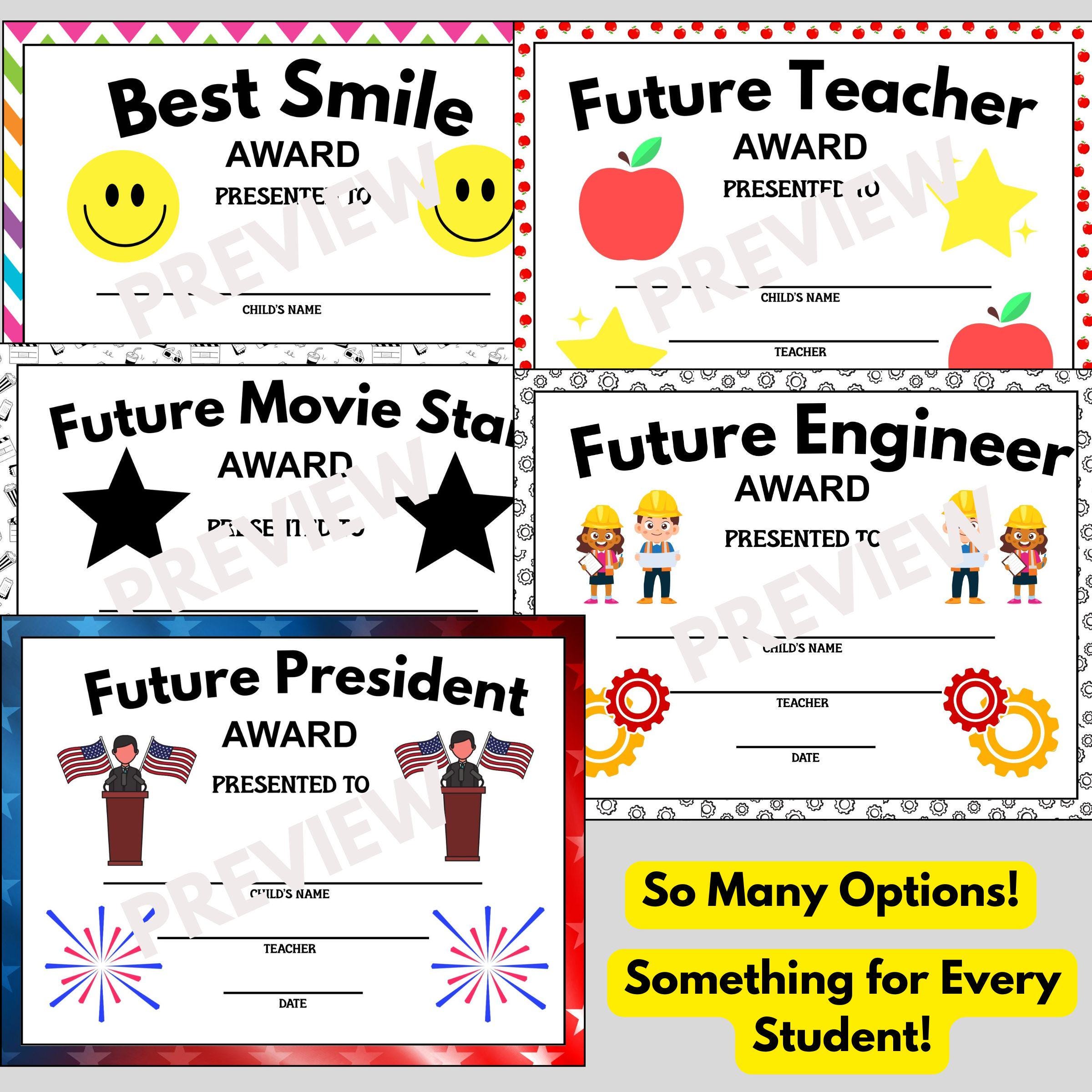 Printable End of Year Certificates Bundle - Pre-k to 5th Grade ...