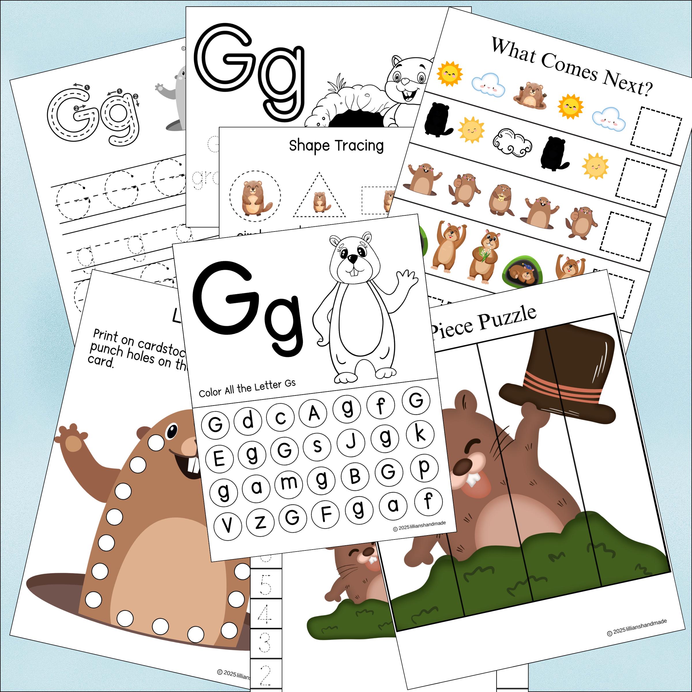 Groundhog Day Preschool Activity Bundle Printable Kindergarten ...