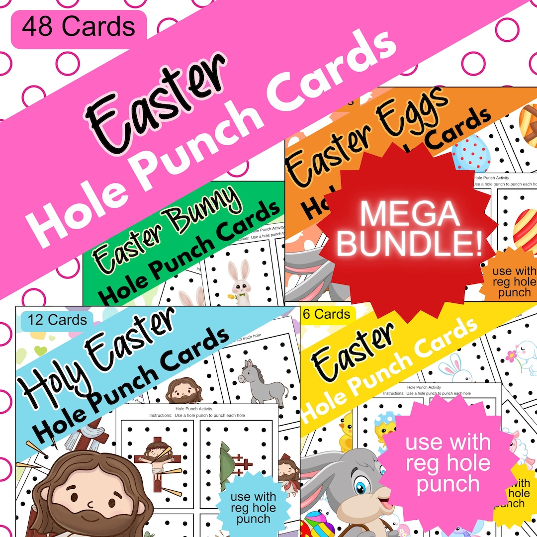 Easter Mega Bundle Hole Punch Activities Preschool, Fine Motor Skills ...