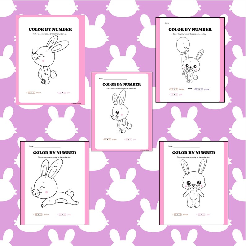 Easter Color-by-number Activity for Kids Holiday Learning Spring Color ...