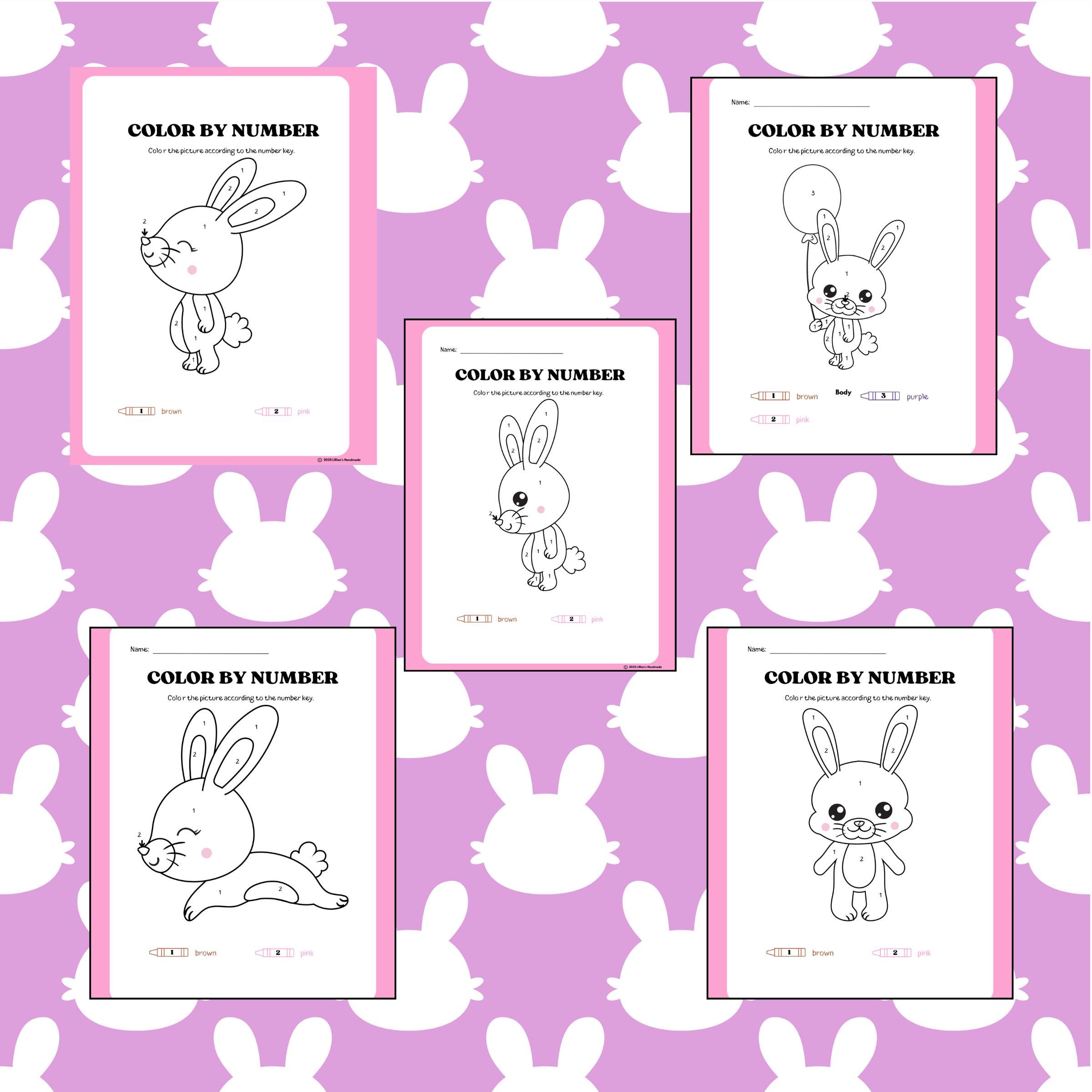 Easter Color-by-number Activity for Kids Holiday Learning Spring Color ...