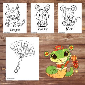 Chinese New Year Dot Marker Coloring Sheets, Activities for Kids ...