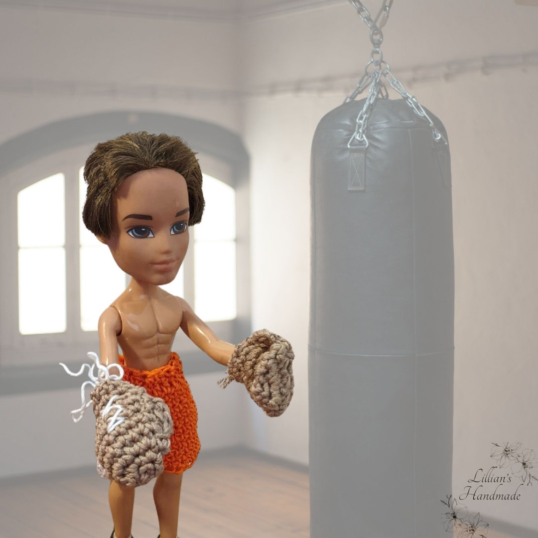 Doll Boxing Set Pattern for Bratz Boy Doll Crochet Gym Pattern for 10 ...