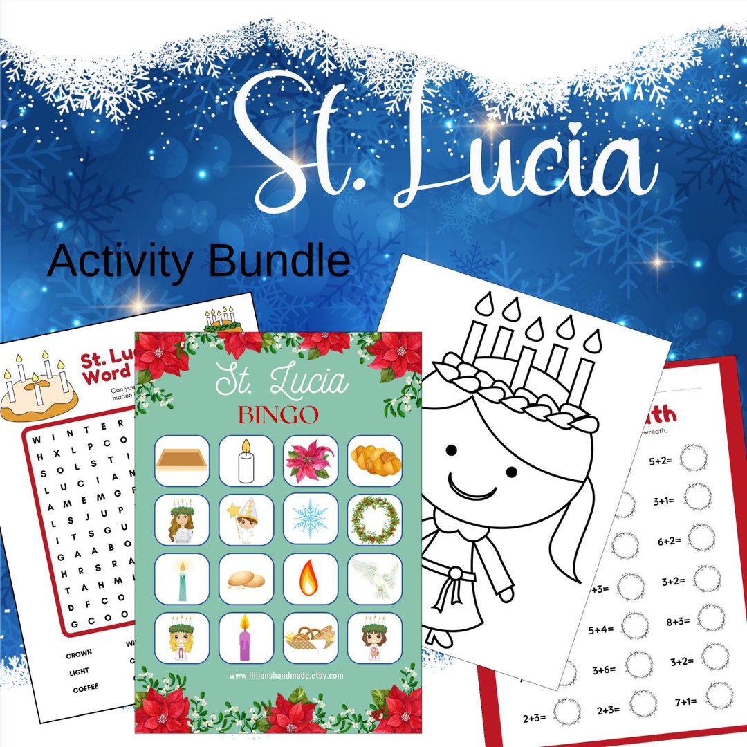 Saint Lucy Day Activity Bundle, Catholic Coloring Pages, Printable ...