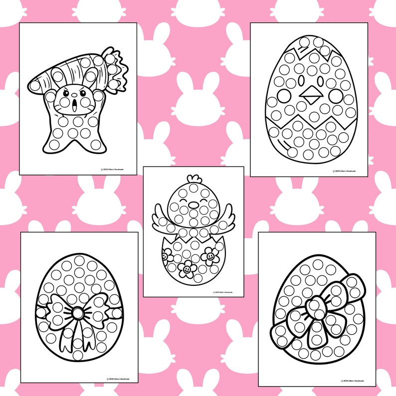 Easter Bunny Dot Marker Pages Toddler Fine Motor Activity Montessori ...