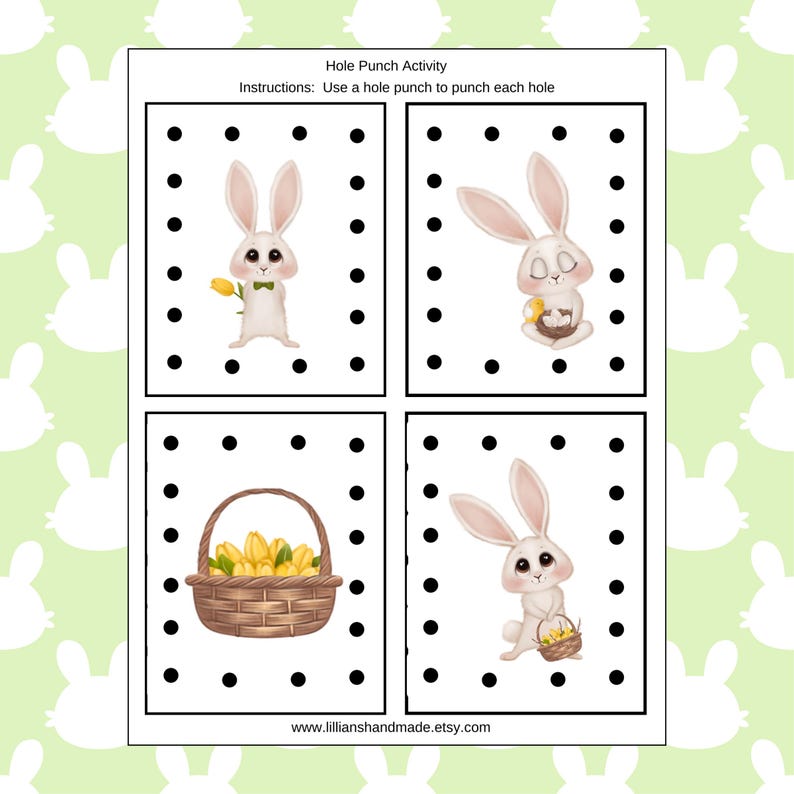 Easter Hole Punch Activities Preschool, Fine Motor Skills Activity ...
