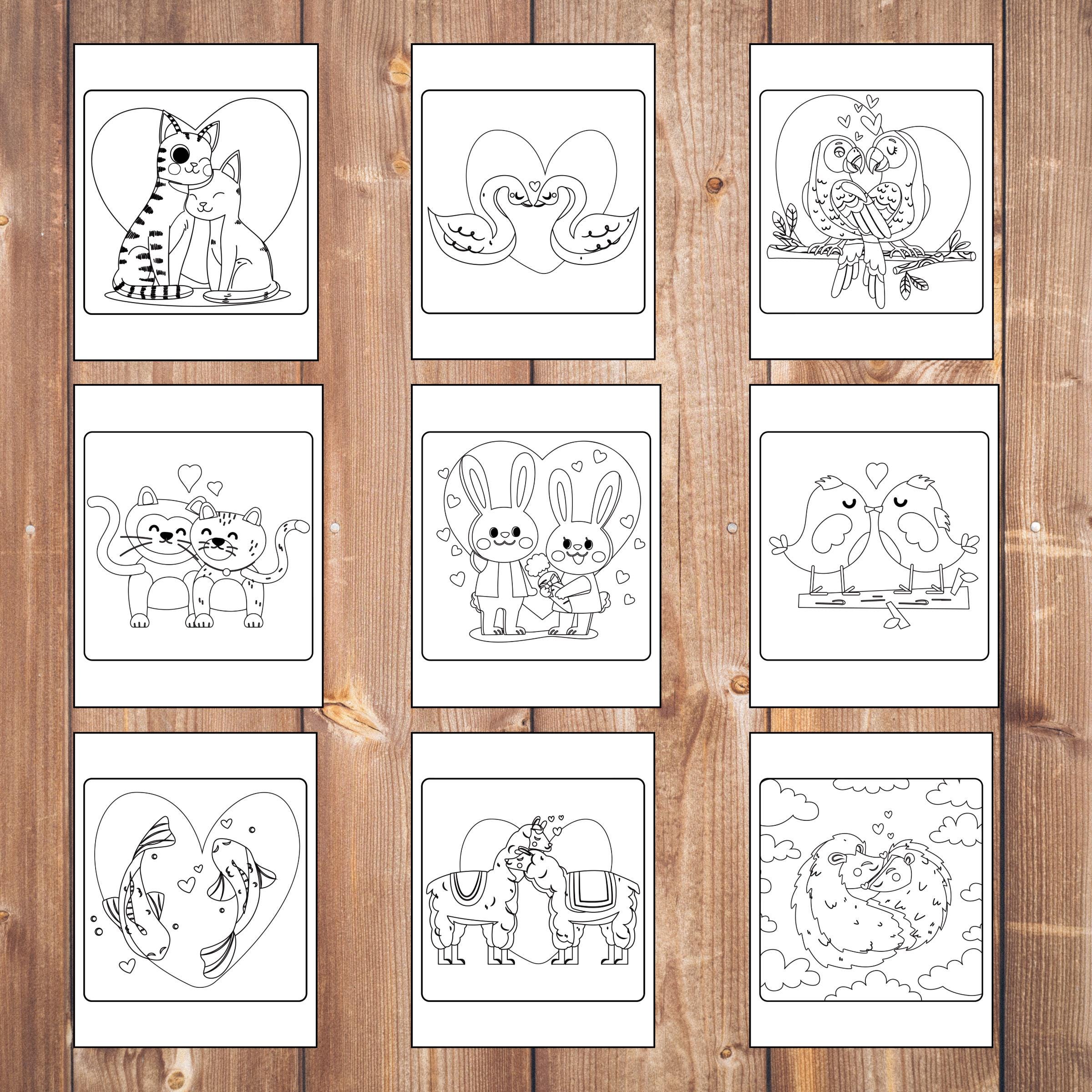 Valentine's Day Coloring Pages Animal Coloring Pages Kid's Valentine ...