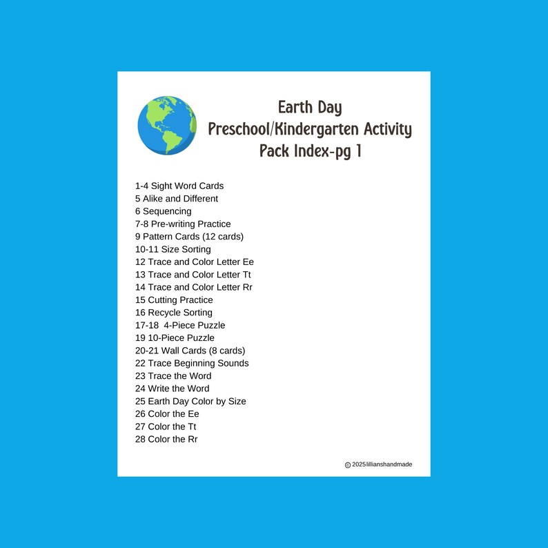 Earth Day Activity Pages Preschool Printable Worksheets Kindergarten ...