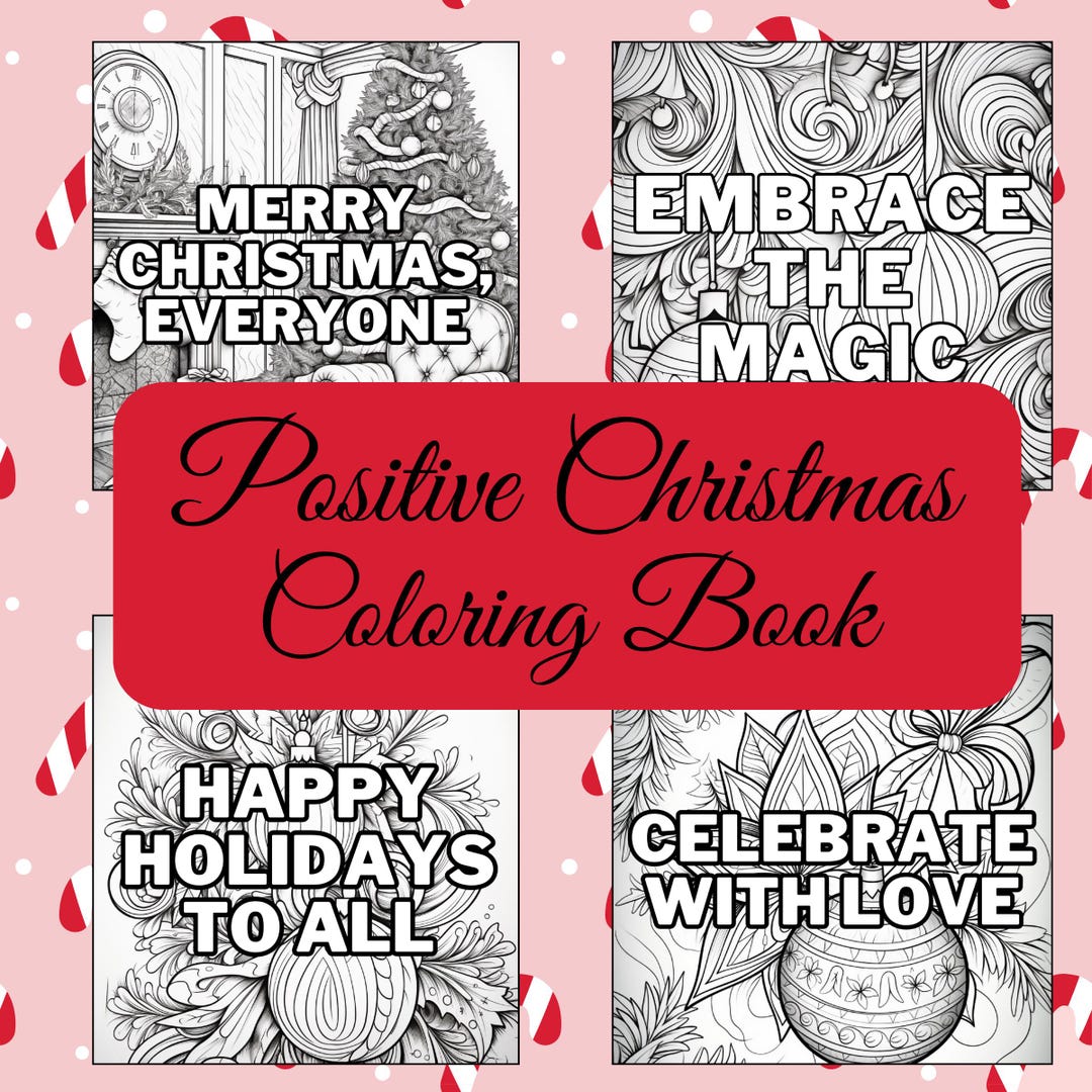 Christmas Quotes Coloring Pages | Set of 25 Coloring Pages | Digital ...