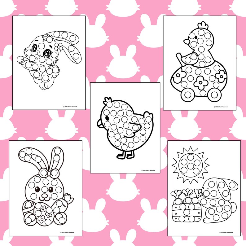 Easter Bunny Dot Marker Pages Toddler Fine Motor Activity Montessori ...