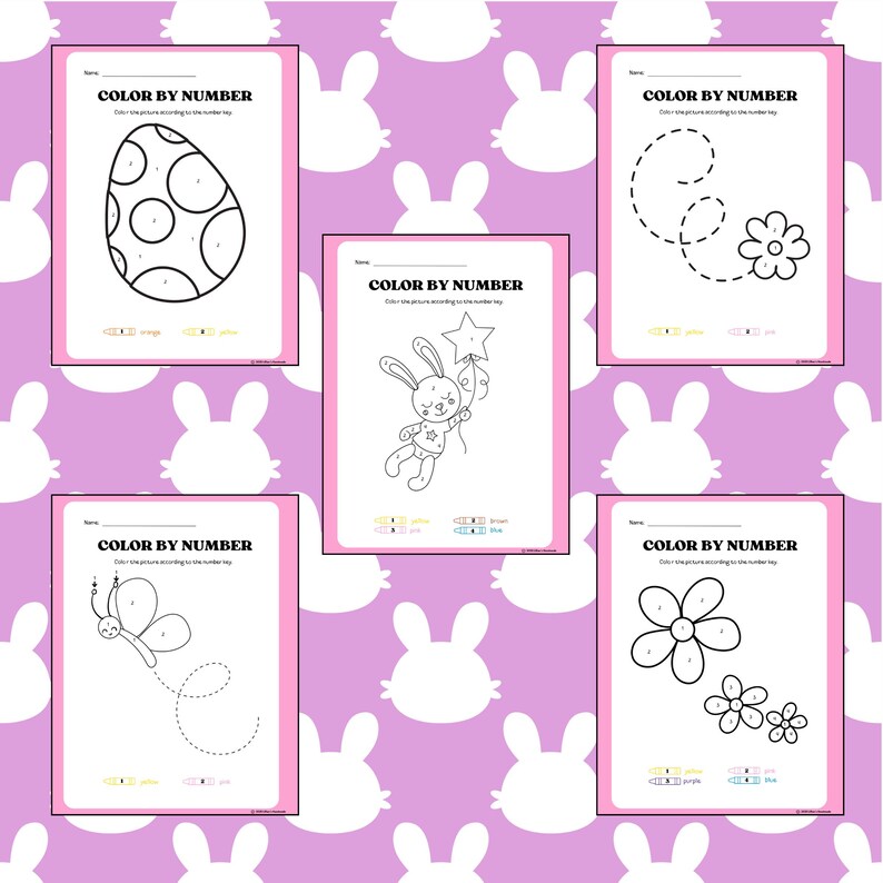 Easter Color-by-number Activity for Kids Holiday Learning Spring Color ...