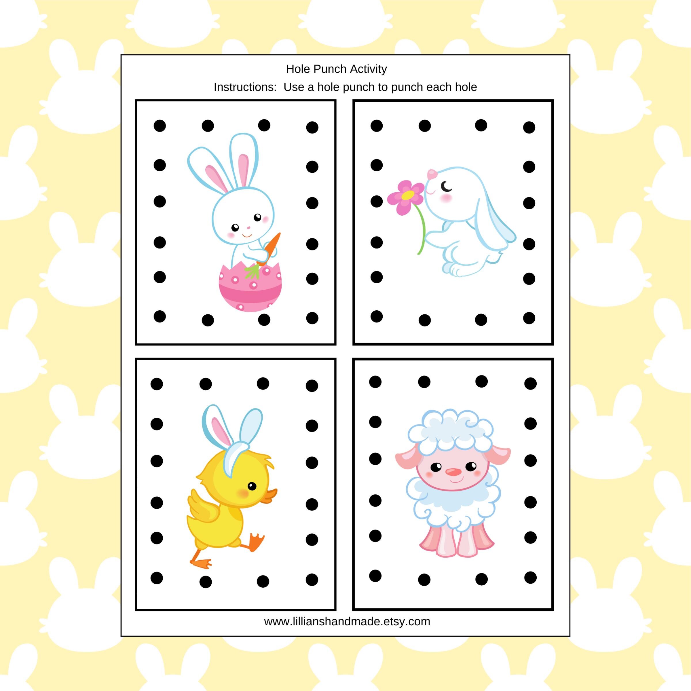 Easter Hole Punch Activities Preschool, Fine Motor Skills Activity ...