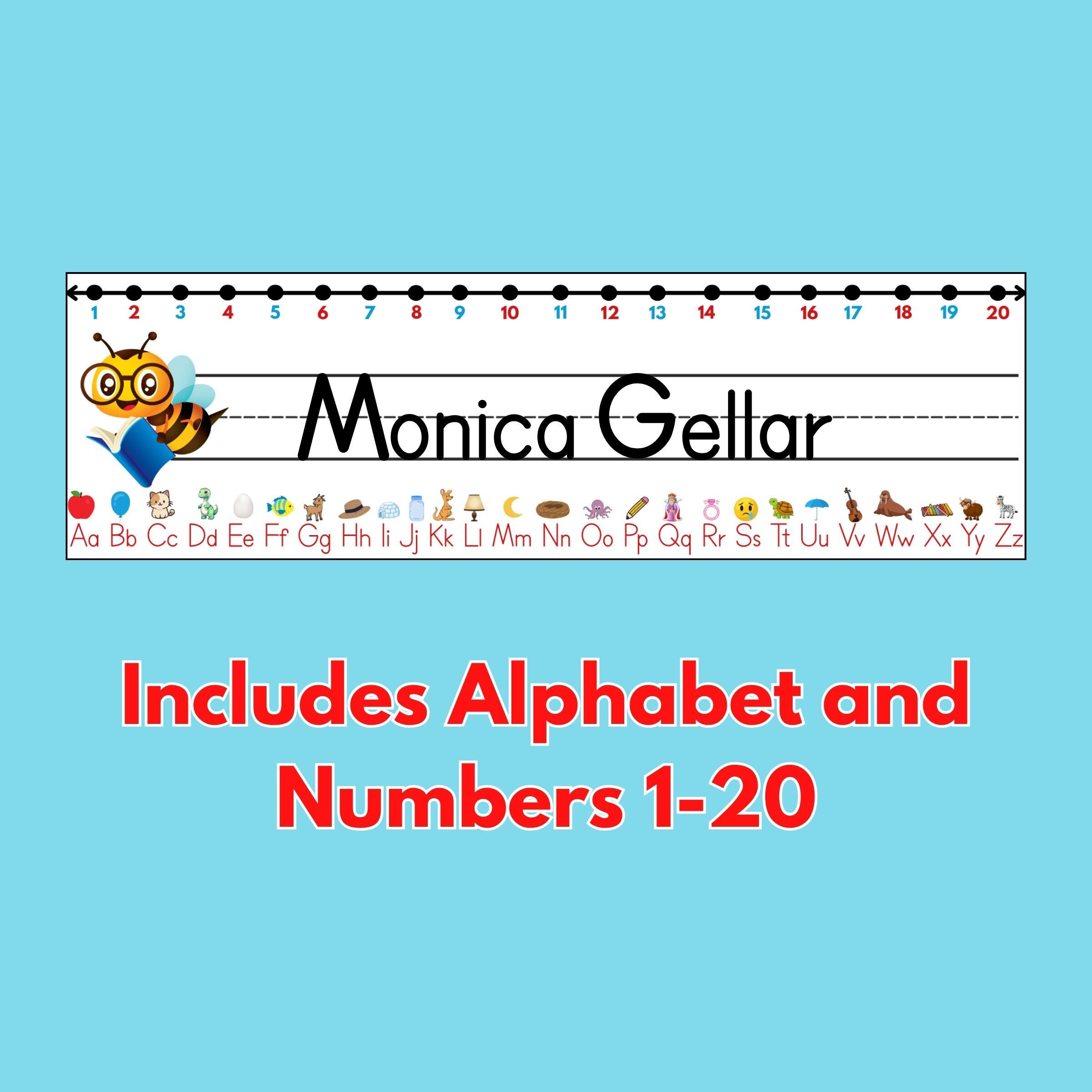 Editable Back-to-school Nameplates | Desk Name Tags With Alphabet ...