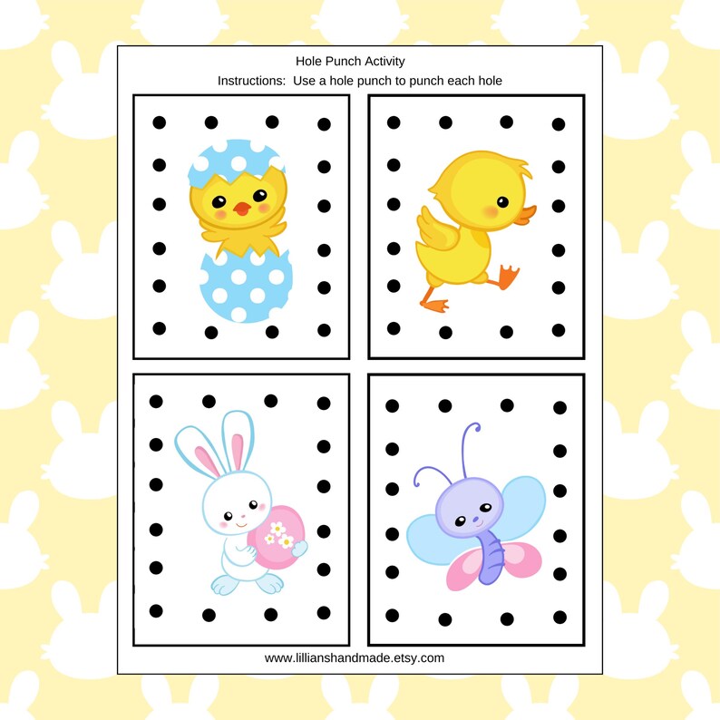 Easter Hole Punch Activities Preschool, Fine Motor Skills Activity ...
