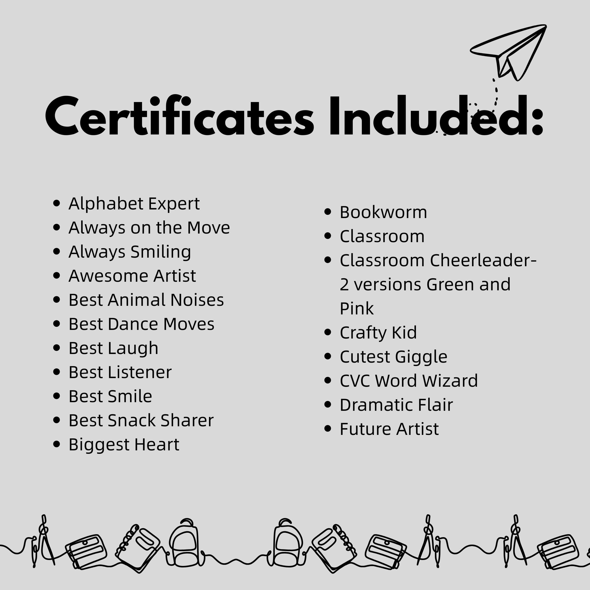 Printable End of Year Certificates Bundle - Pre-k to 5th Grade ...