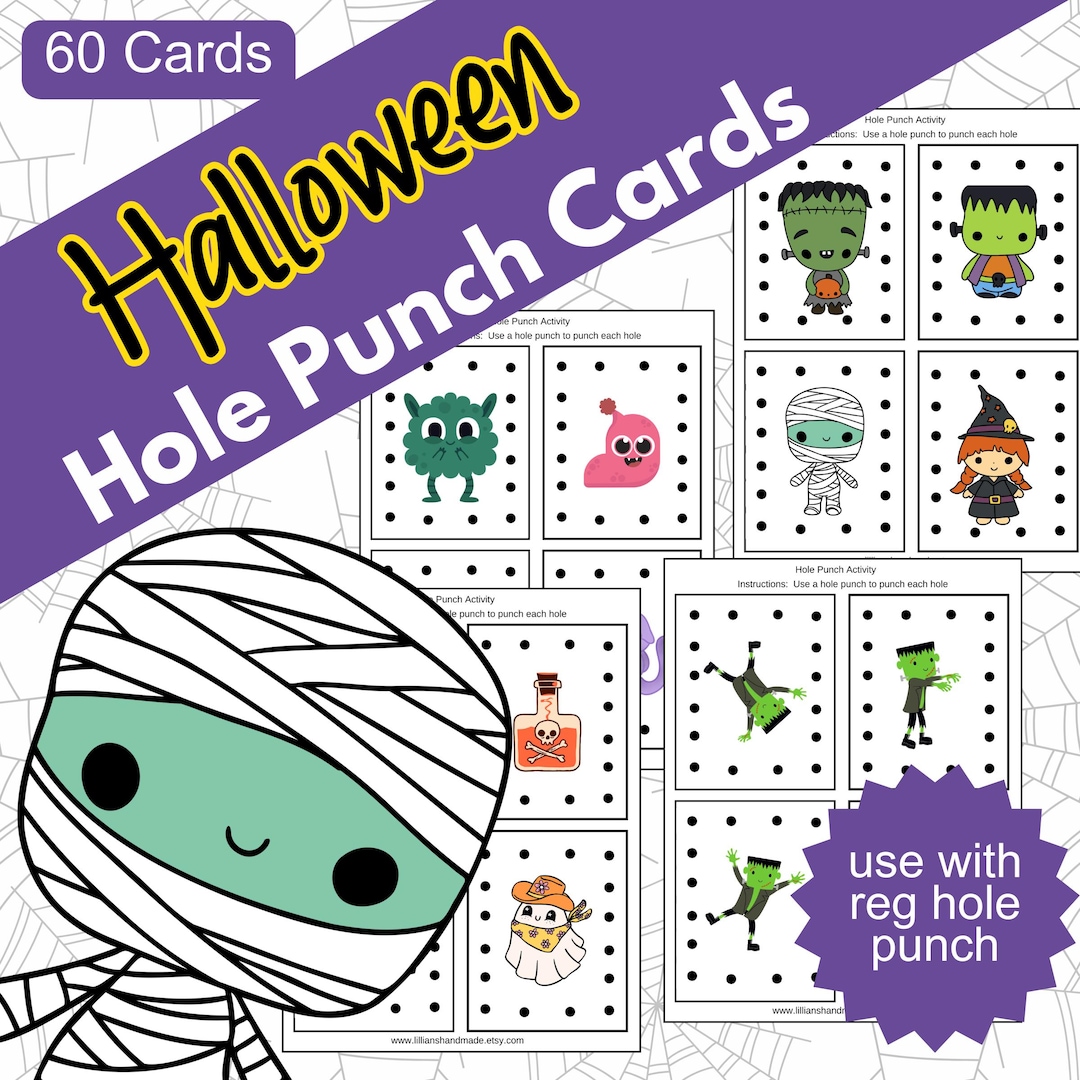 Halloween Hole Punch Activity – Fine Motor and Counting Fun for ...