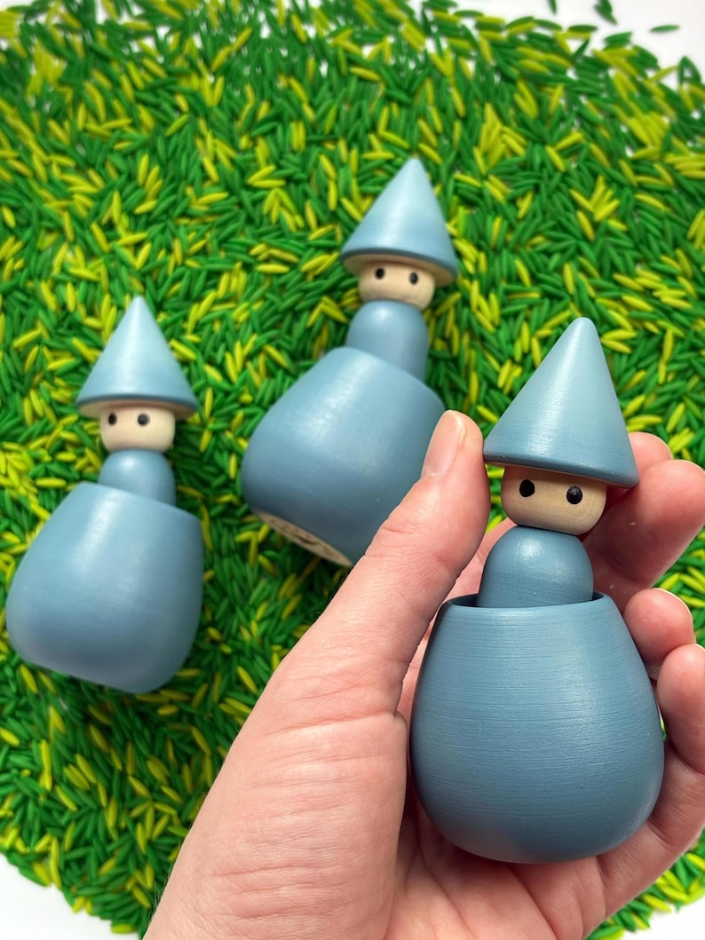 Hats off Nature Friend Peg Dolls in Cups - Etsy