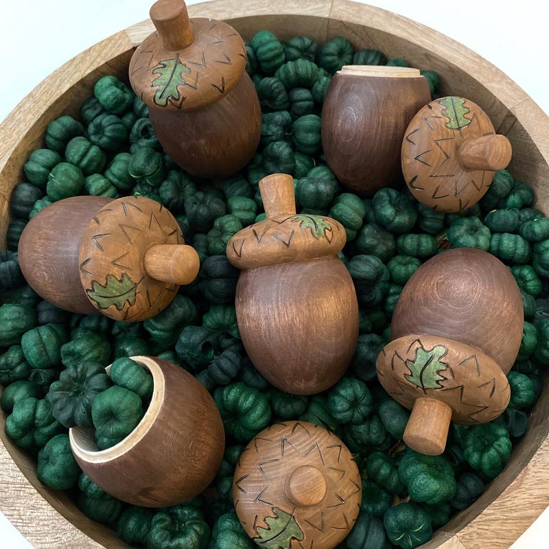 Wood Acorn - Etsy