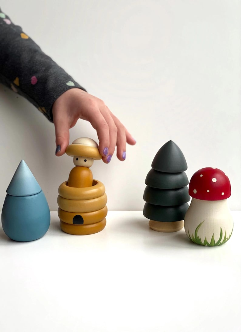 Hats off Nature Friend Peg Dolls in Cups - Etsy